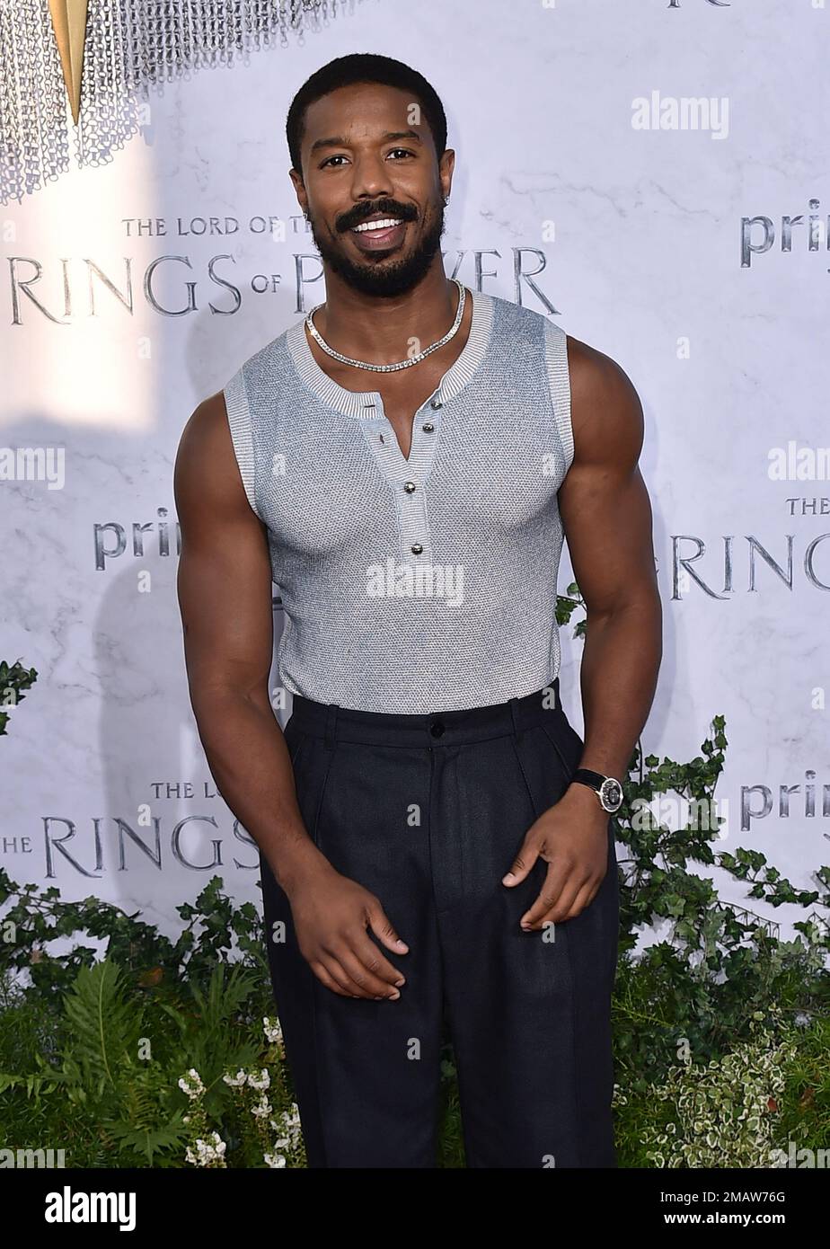 Michael B. Jordan attends the premiere of "The Lord of the Rings: The ...