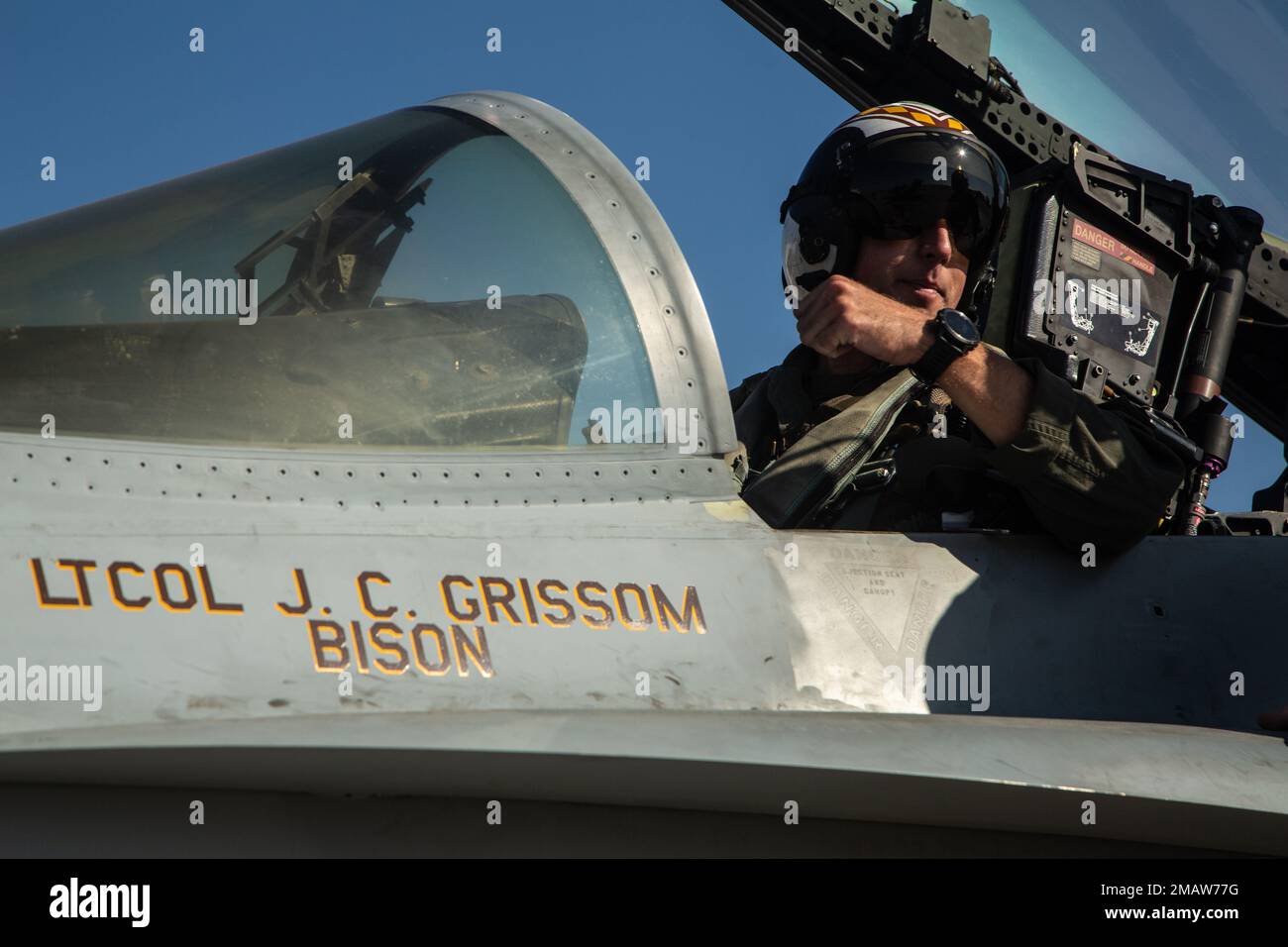 U.S. Marine Corps Lt. Col. Justin C. Grissom, commanding officer of ...