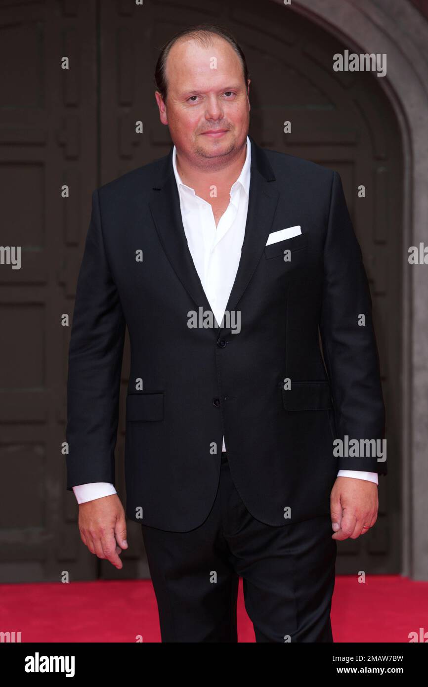 Gavin Spokes poses for photographers upon arrival for the premiere of ...