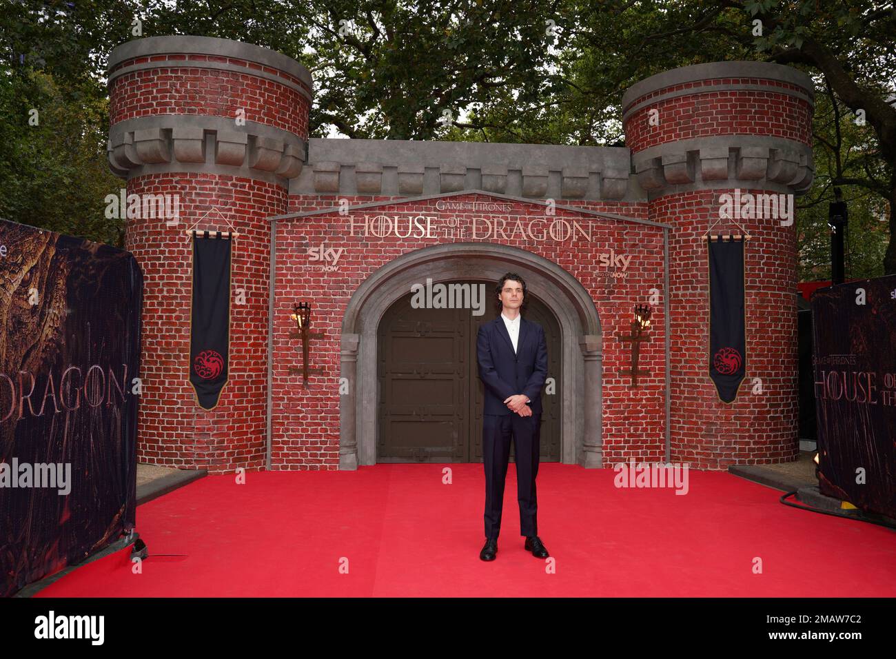 Matthew Needham poses for photographers upon arrival for the premiere ...