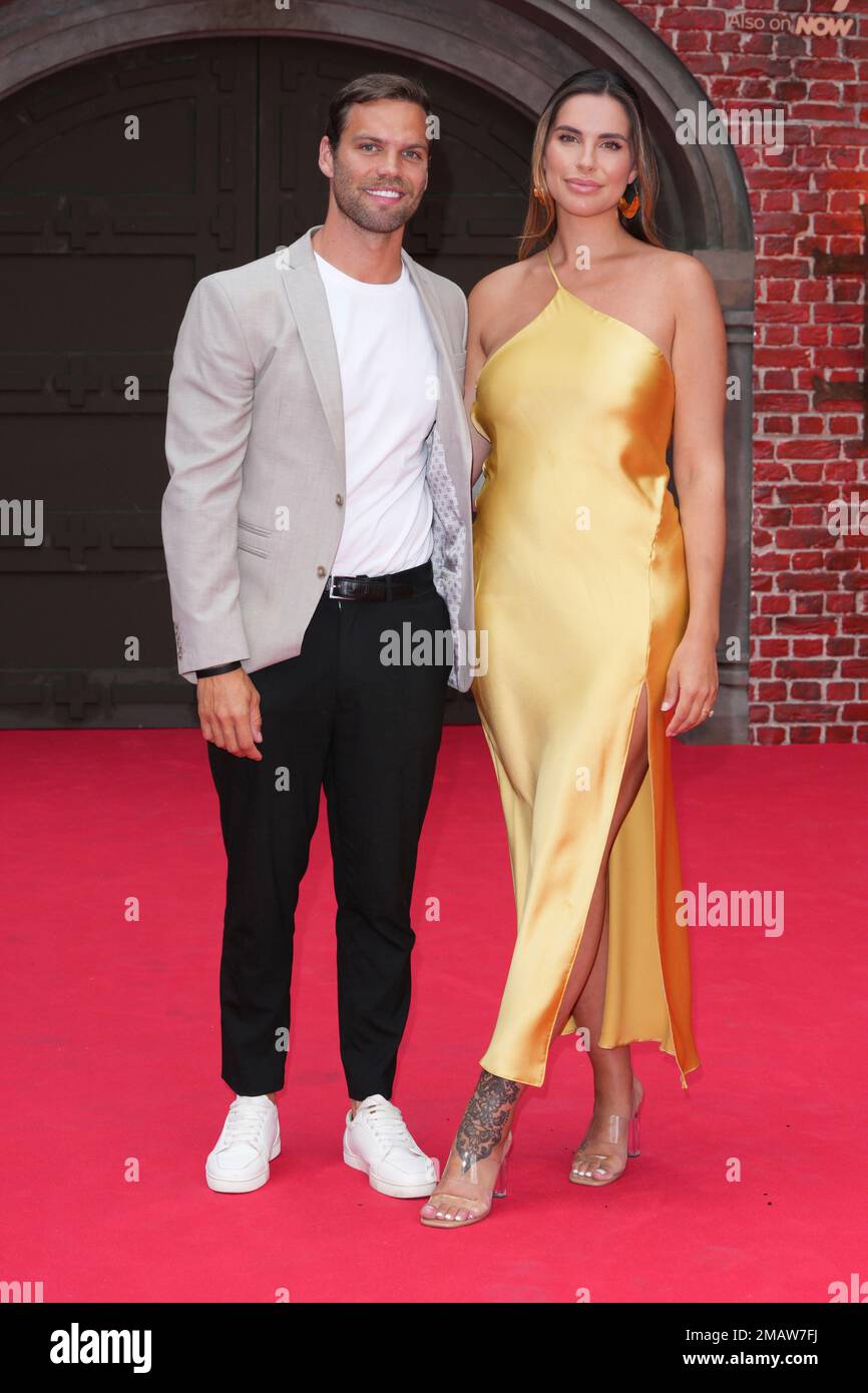 Dom Lever and Jessica Lever pose for photographers upon arrival for the ...