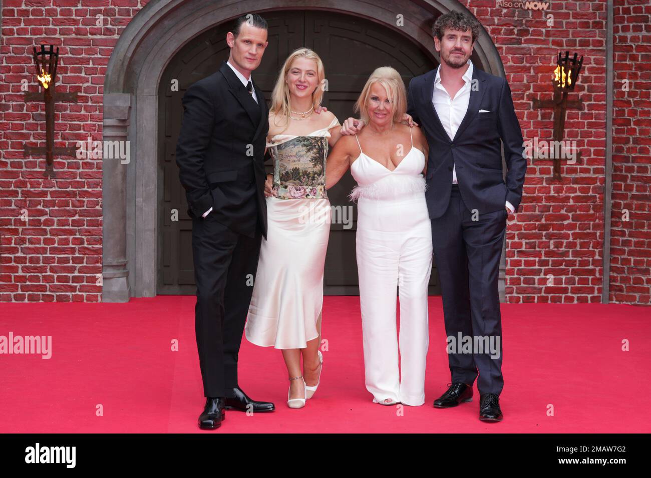Matt Smith, Anais Gallagher, Lynne Smith and guest pose upon arrival ...