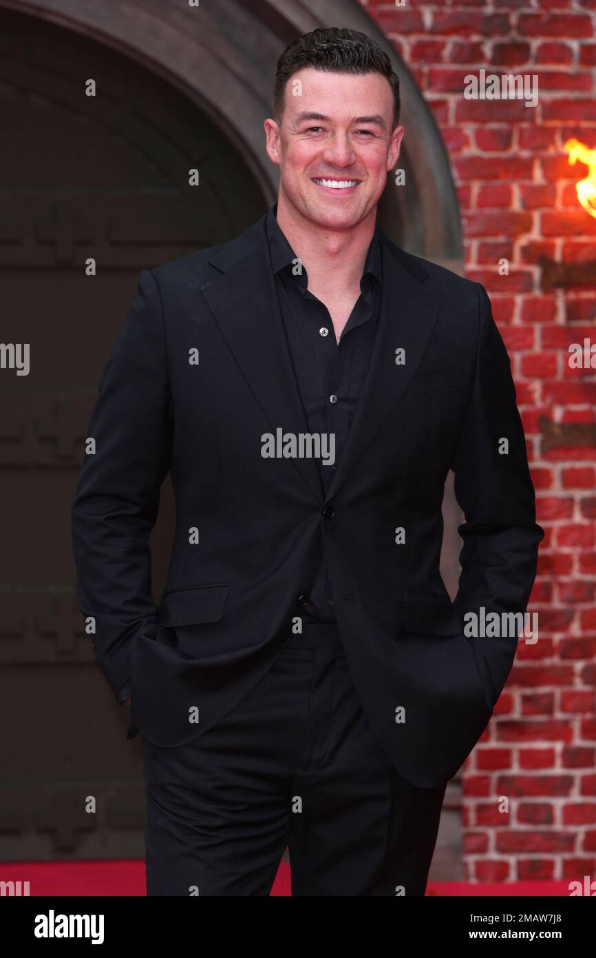 Kai Widdrington poses for photographers upon arrival for the premiere ...