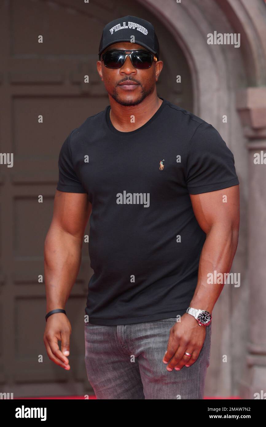Ashley Walters poses for photographers upon arrival for the premiere of ...