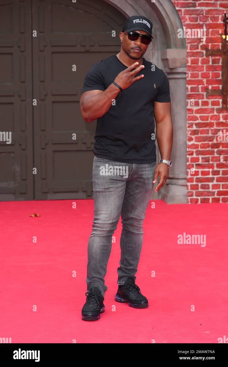 Ashley Walters poses for photographers upon arrival for the premiere of ...
