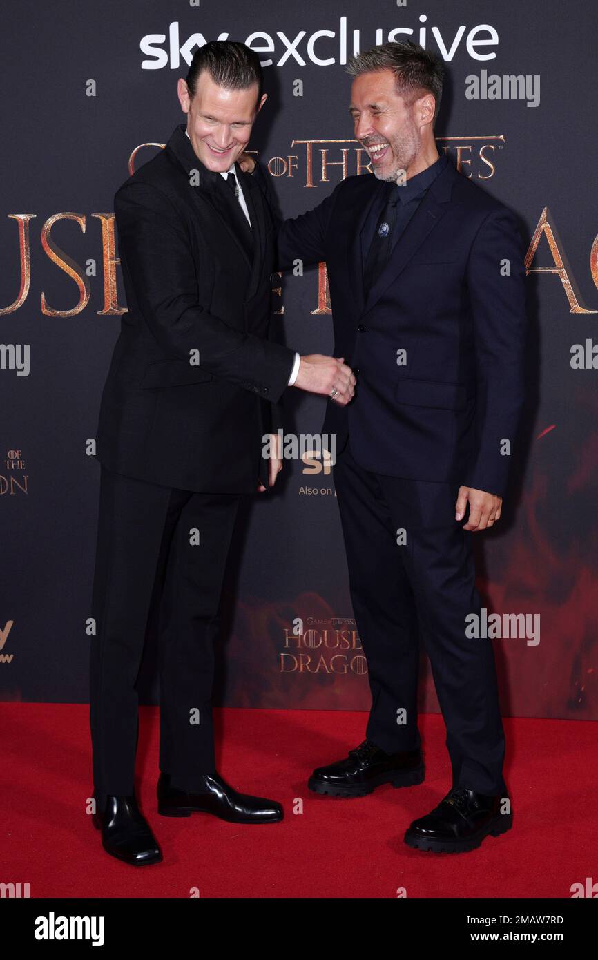 Matt Smith and Paddy Considine pose for photographers upon arrival for ...