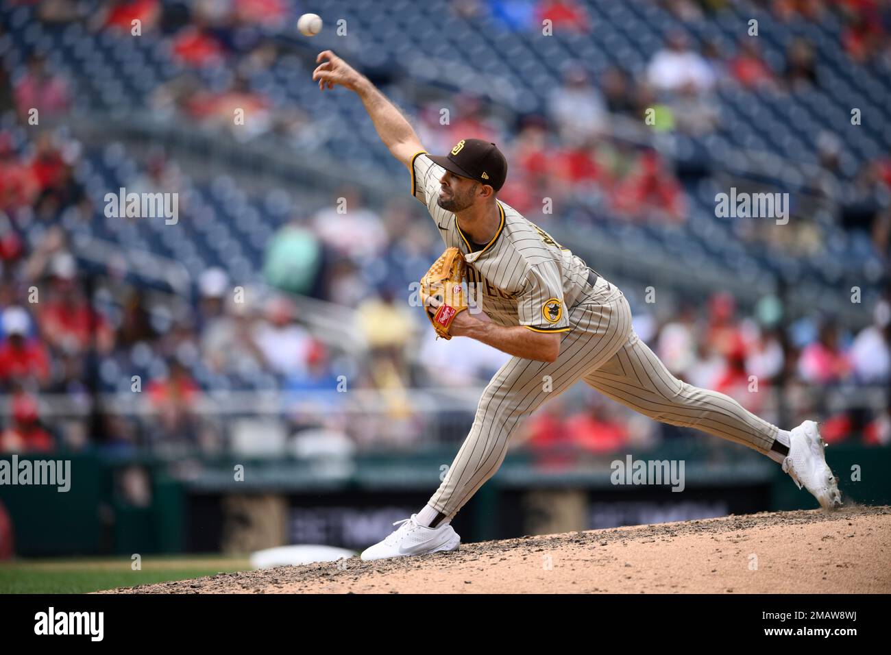 San Diego Padres relief pitcher Nick Martinez (21) in action during a ...