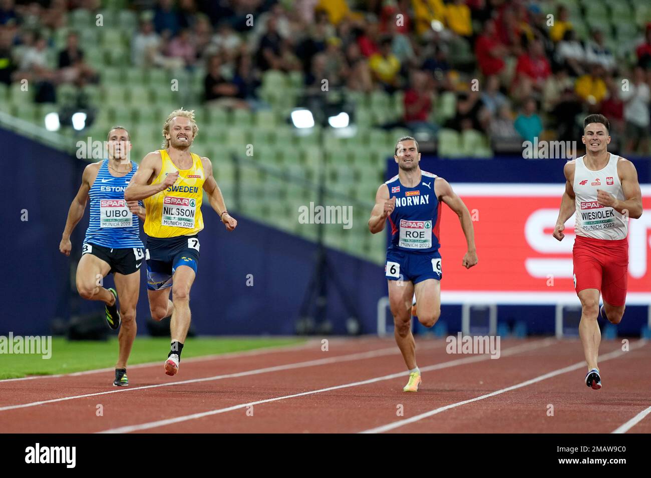 Maicel Uibo, of Estonia, Marcus Nilsson, of Sweden, Martin Roe, of ...