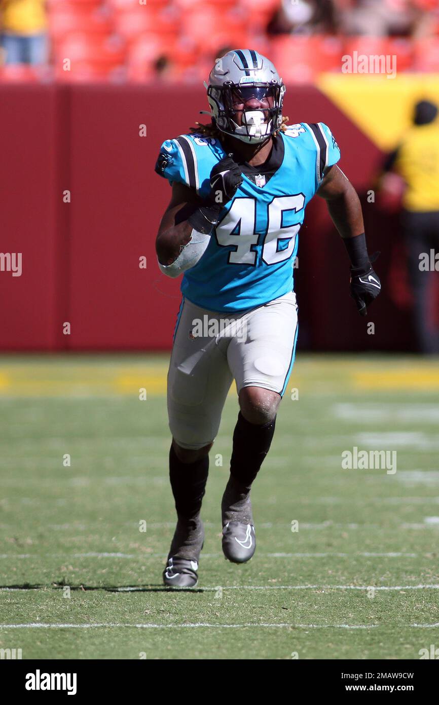Carolina Panthers linebacker Arron Mosby (46) runs during an NFL ...