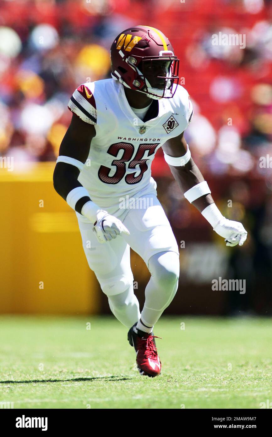 Washington Commanders safety Percy Butler (35) runs during an NFL ...