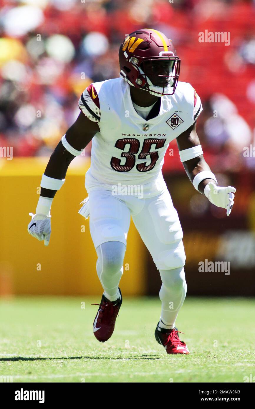 Washington Commanders safety Percy Butler (35) runs during an NFL ...