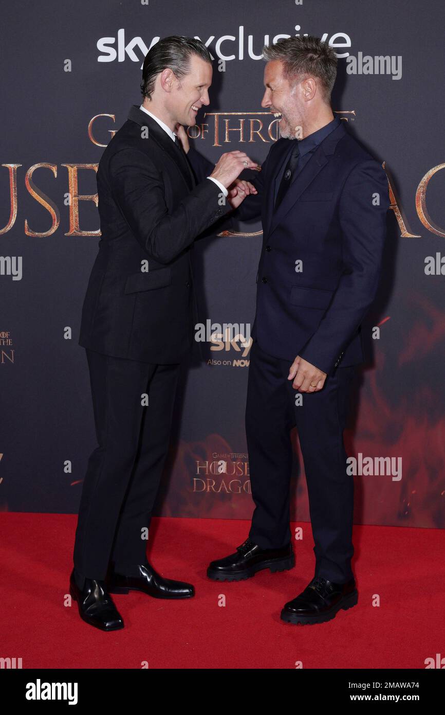 Matt Smith and Paddy Considine pose for photographers upon arrival for ...