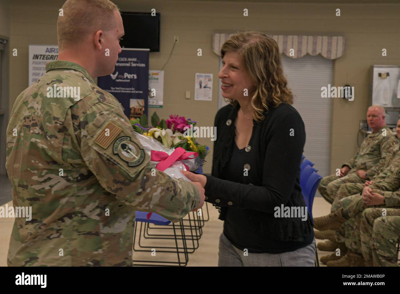 Lt. Col. Thomas Gawrych's wife receives a gift from 110th Security ...