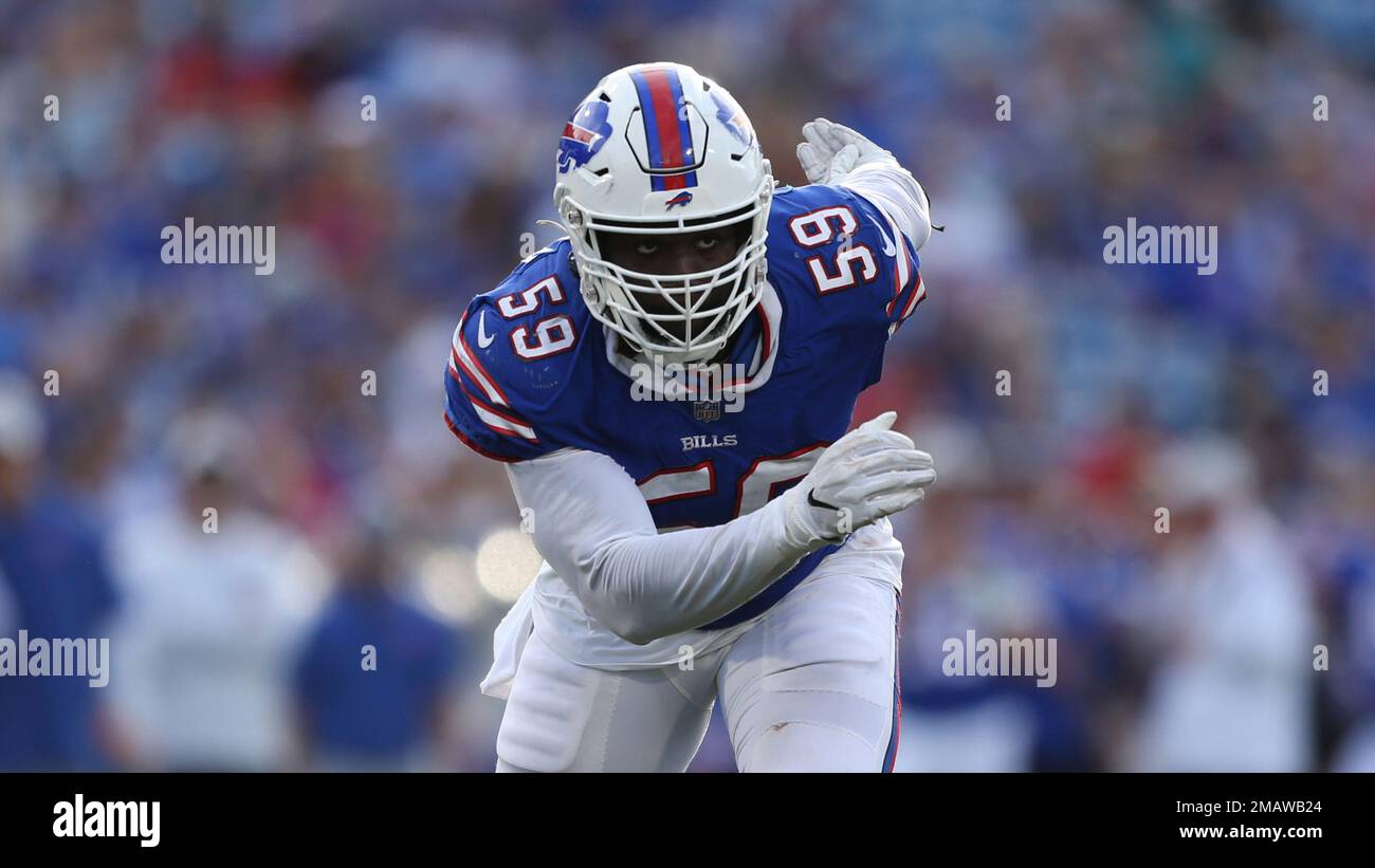 Buffalo Bills defensive end Kingsley Jonathan (59) in the second half ...