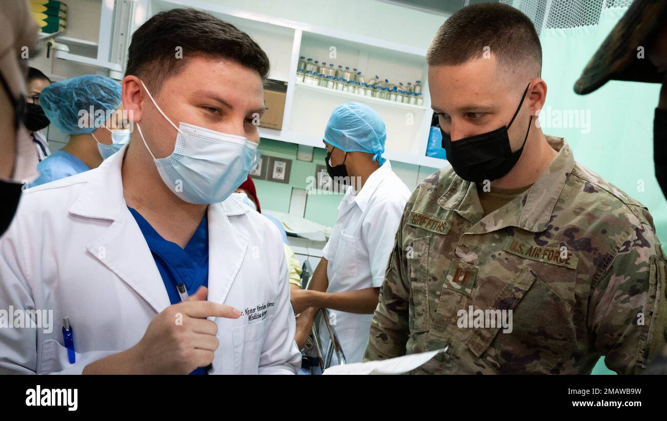 U.S. Air Force Capt. Sean Griffiths (right), 959th Emergency Medicine ...
