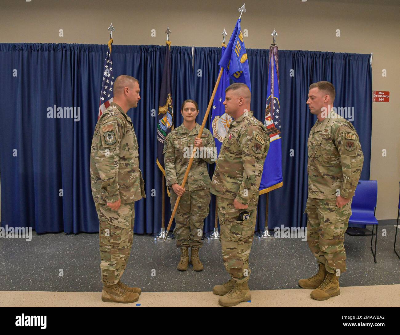 Lt. Col. Thomas Gawrych relinquishes the 110th Security Forces Squadron ...