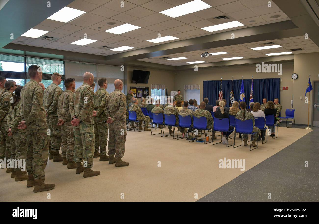 Maj. John Wilkinson addresses members of the 110th Wing for the first ...