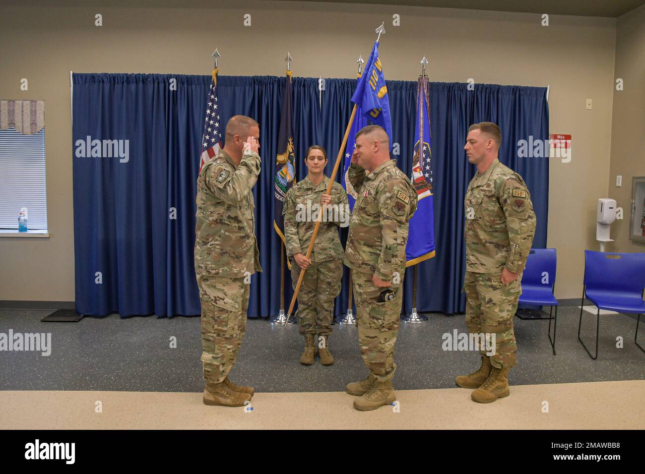 Lt. Col. Thomas Gawrych relinquishes the 110th Security Forces Squadron ...