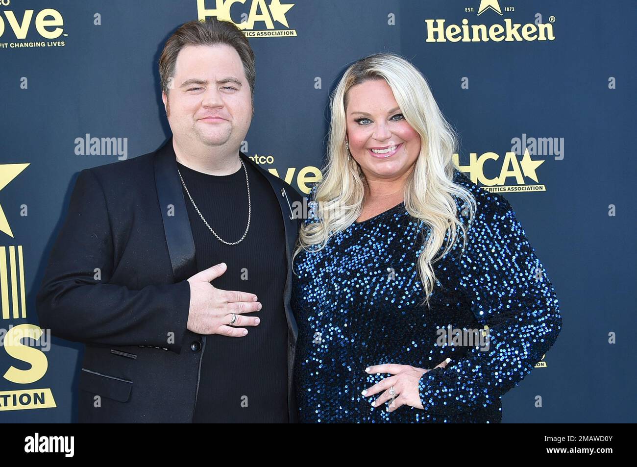 Paul Walter Hauser, left, and Amy Hauser arrive at the 2nd annual ...