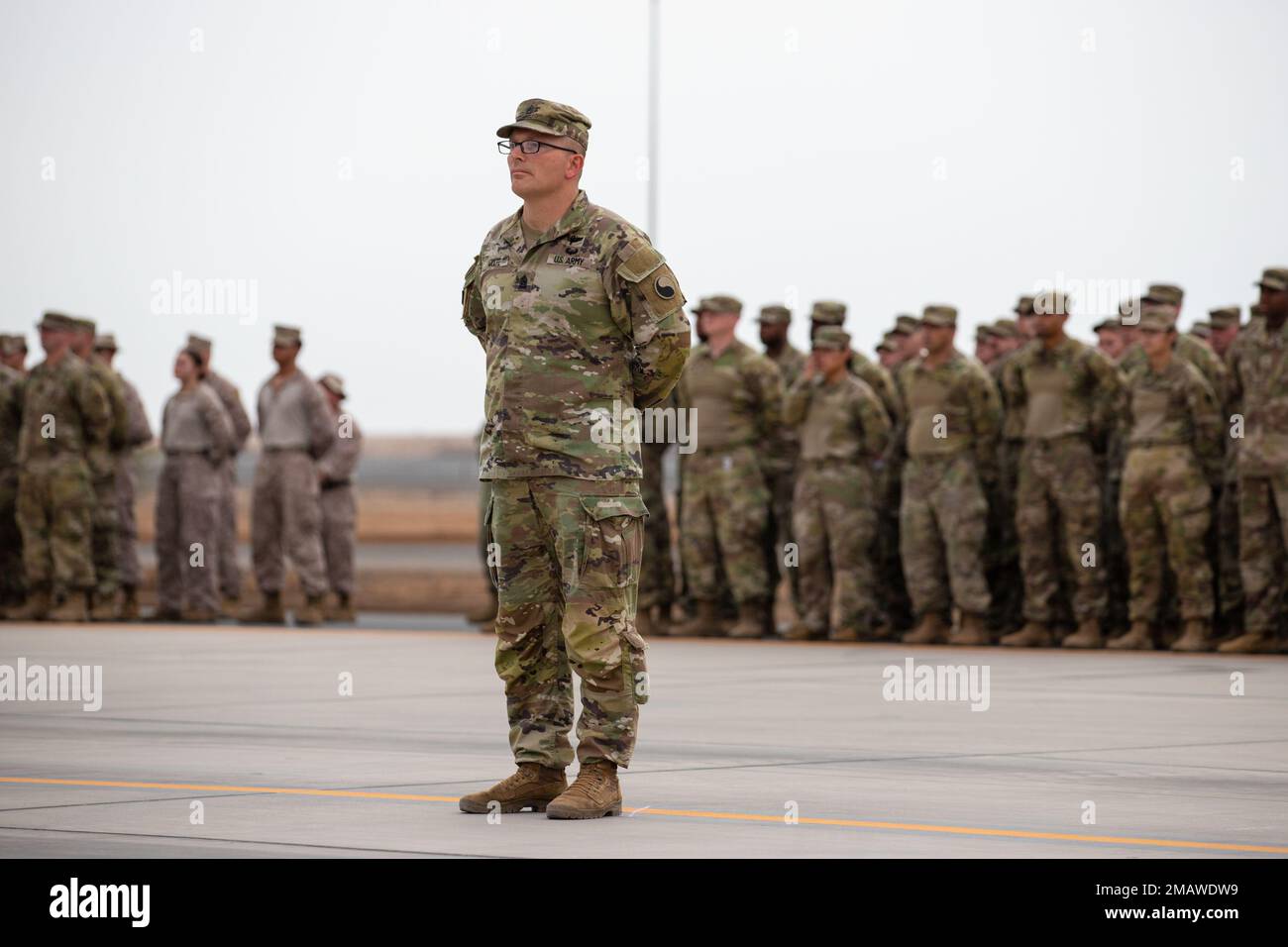 U.S. Army National Guard Soldiers assigned to Task Force Red Dragon, Combined Joint Task Force ...