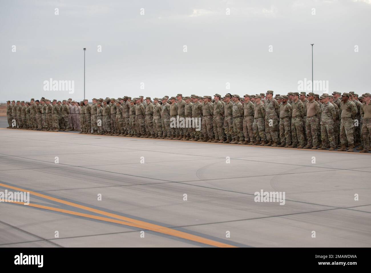 U.S. Army National Guard Soldiers assigned to Task Force Red Dragon, Combined Joint Task Force ...