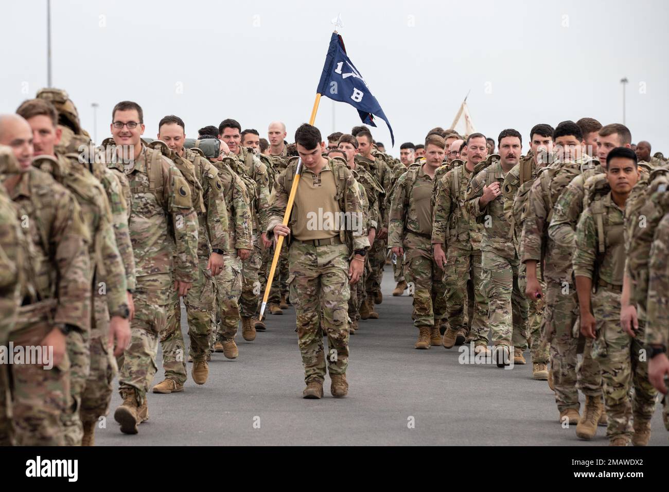 U.S. Army National Guard Soldiers assigned to Task Force Red Dragon, Combined Joint Task Force ...