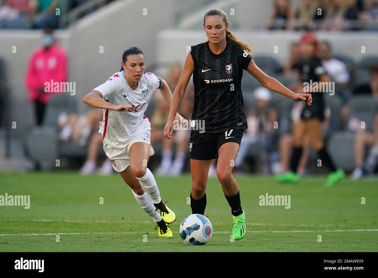 Angel City FC midfielder Dani Weatherholt (17) controls the ball ...