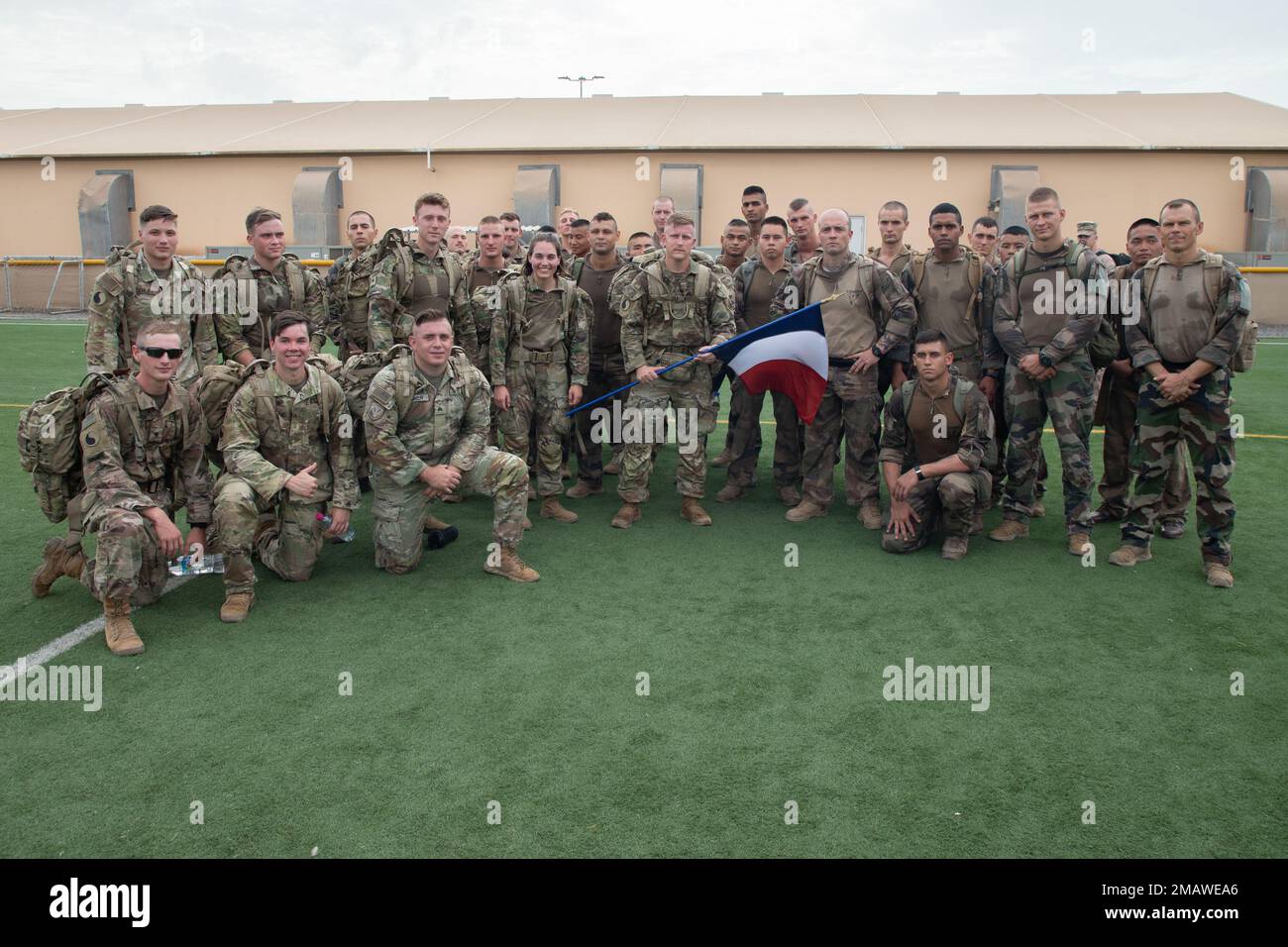 U.S. Army National Guard Soldiers assigned to Task Force Red Dragon, Combined Joint Task Force ...