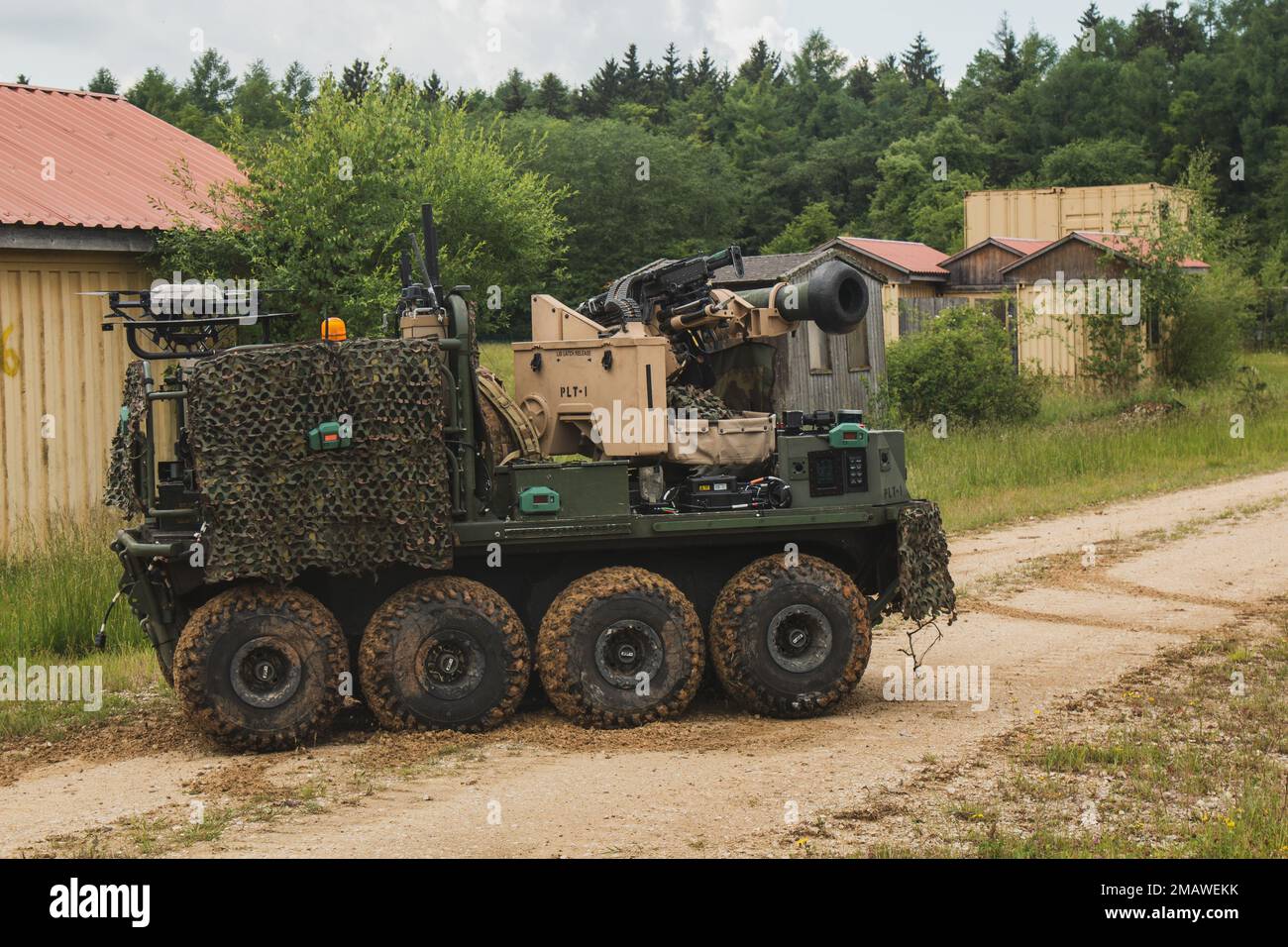 The Project Origin robotic combat vehicle is shown during training for ...