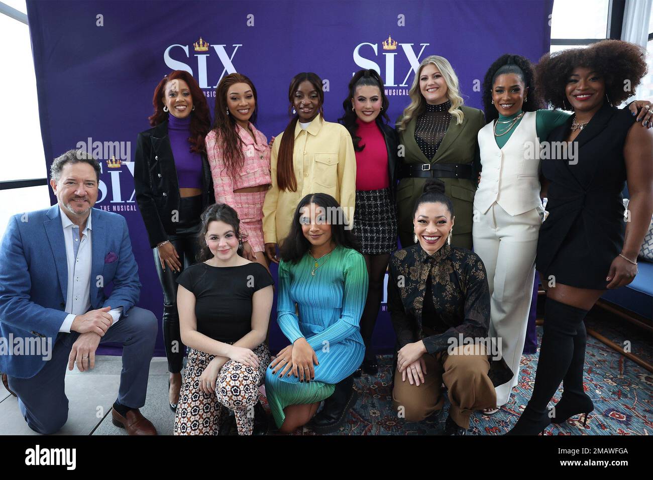 Six the musical cast photo call hi-res stock photography and images - Alamy