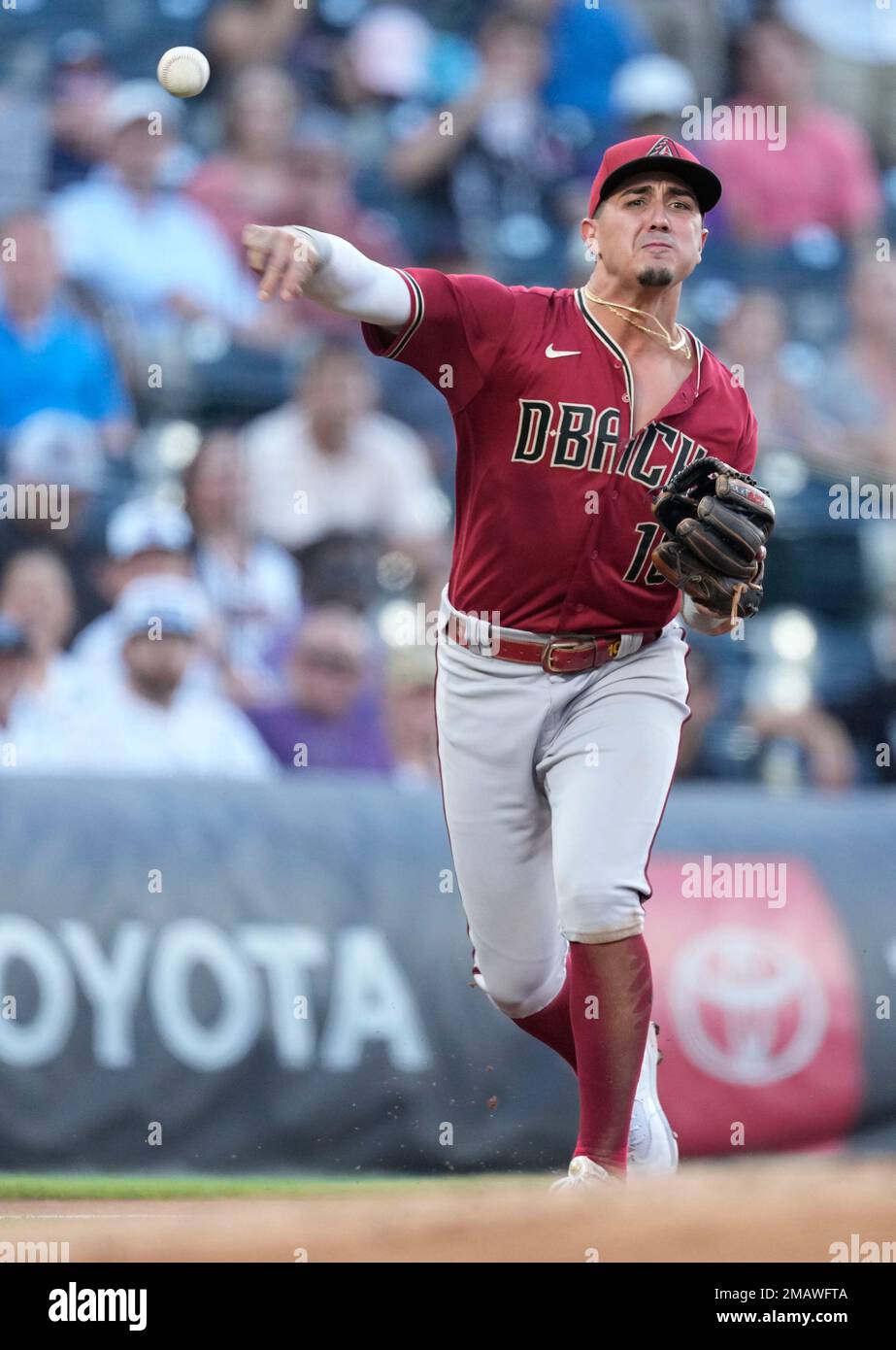 Arizona Diamondbacks third baseman Josh Rojas (10) in the first inning ...