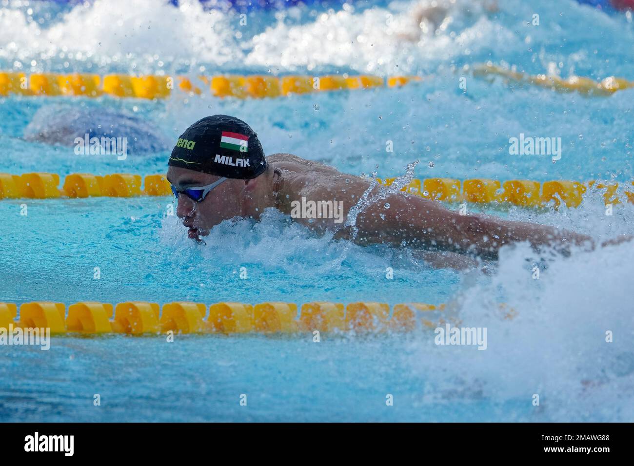 Hungary's Kristof Milak competes on his way to win the men's 100m ...