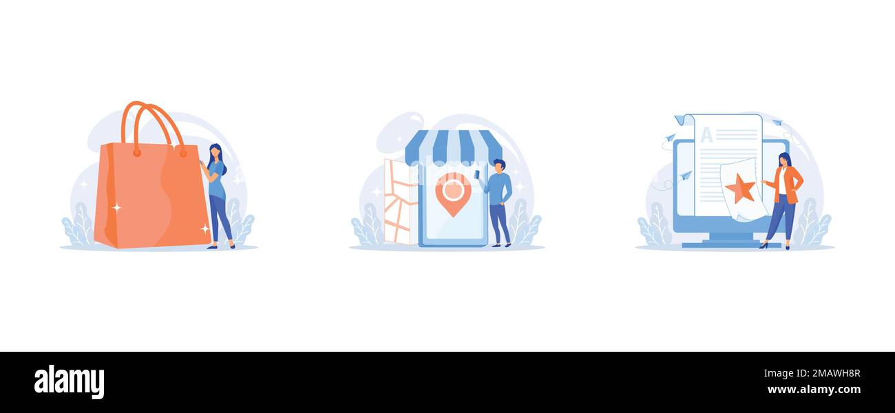 little people characters make an online schedule in the tablet, people ...