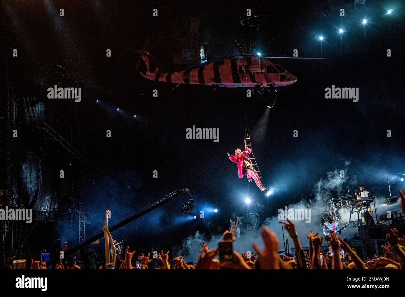 Machine Gun Kelly performs at FirstEnergy Stadium on Saturday, Aug. 13 ...