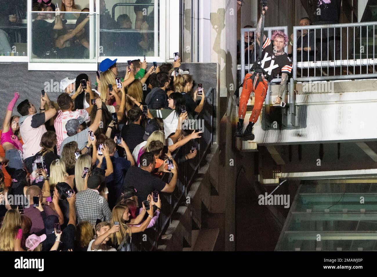 Machine Gun Kelly performs at FirstEnergy Stadium on Saturday, Aug. 13 ...
