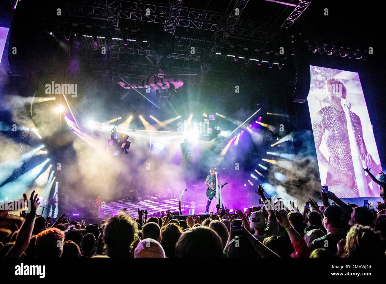 Machine Gun Kelly performs at FirstEnergy Stadium on Saturday, Aug. 13 ...