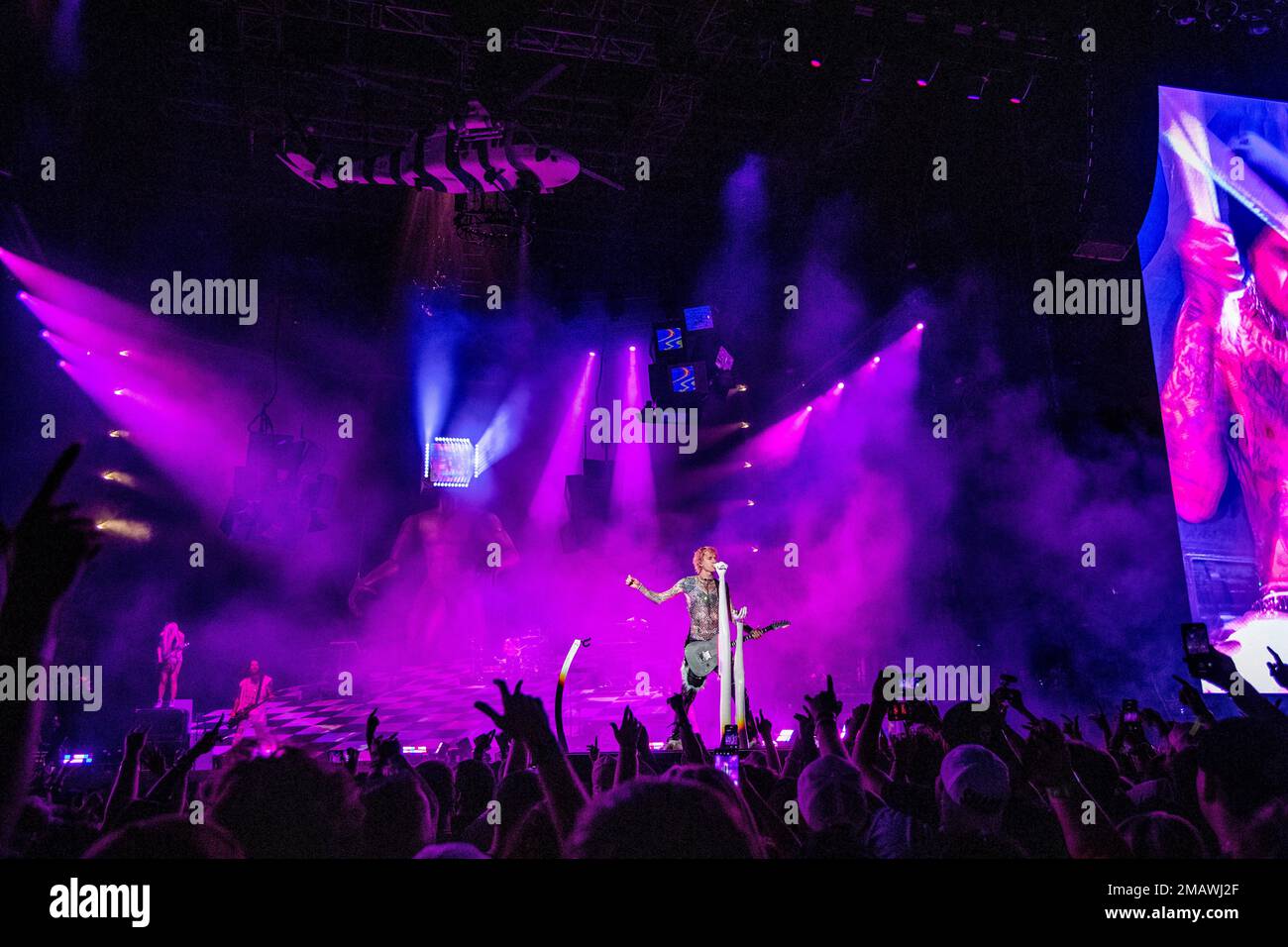 Machine Gun Kelly performs at FirstEnergy Stadium on Saturday, Aug. 13 ...
