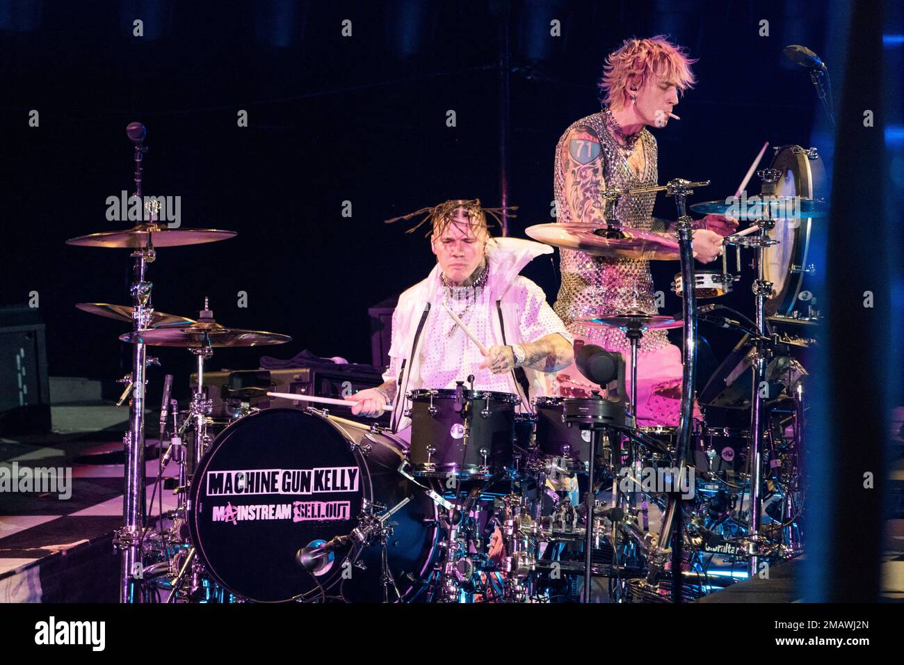 Machine Gun Kelly performs at FirstEnergy Stadium on Saturday, Aug. 13 ...