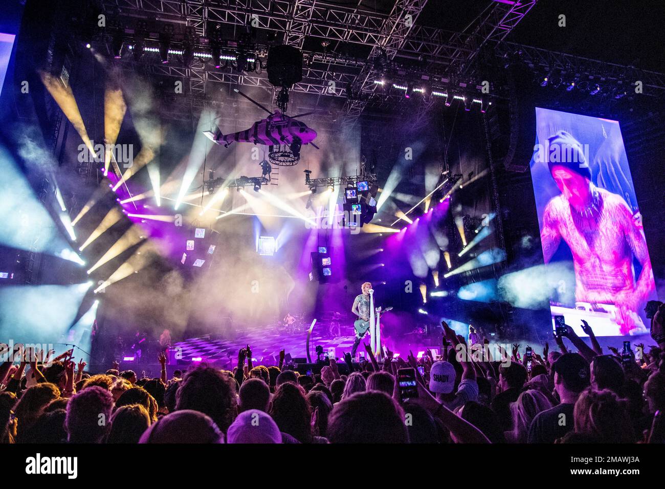 Machine Gun Kelly performs at FirstEnergy Stadium on Saturday, Aug. 13 ...