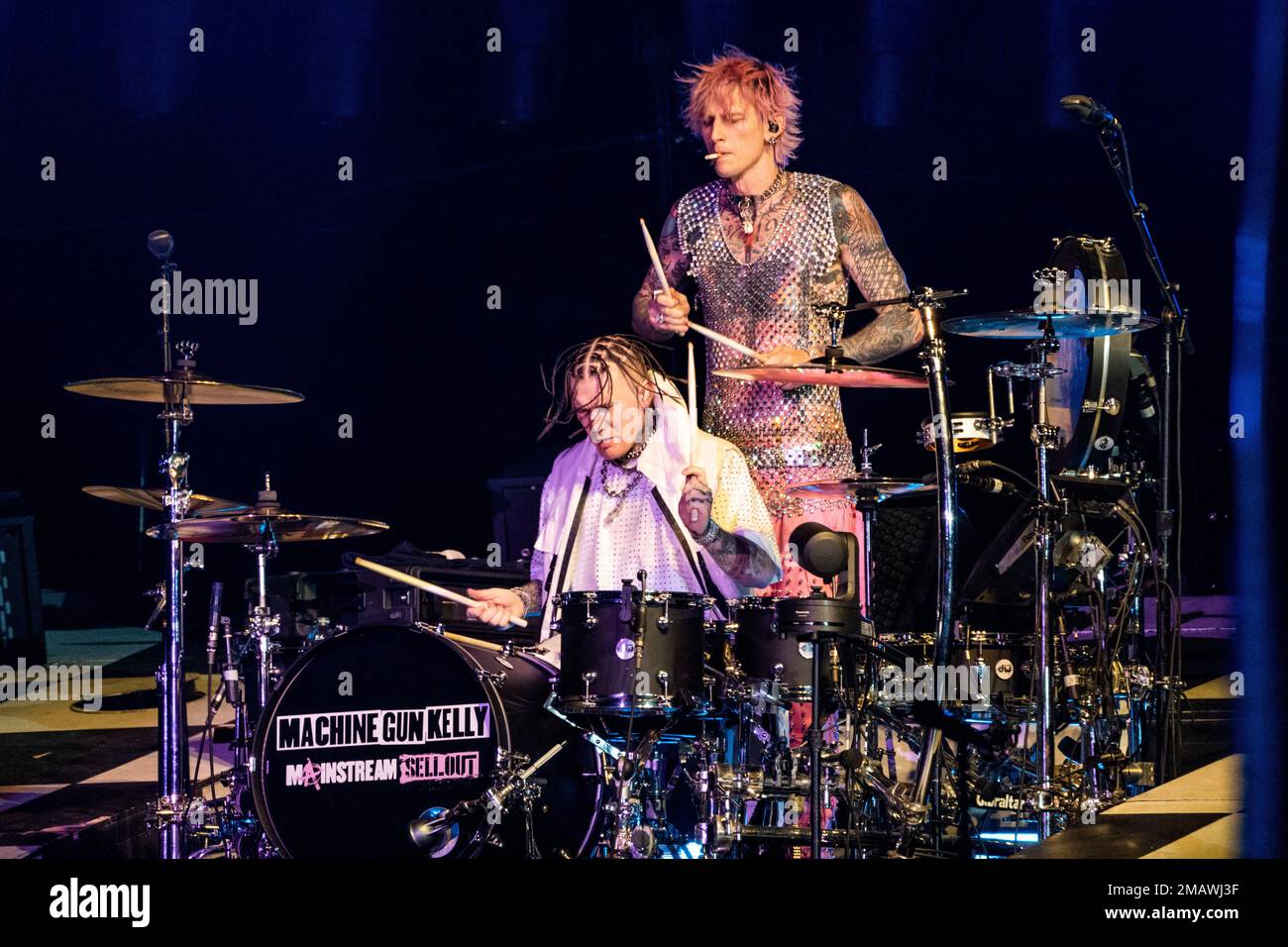 Machine Gun Kelly performs at FirstEnergy Stadium on Saturday, Aug. 13 ...