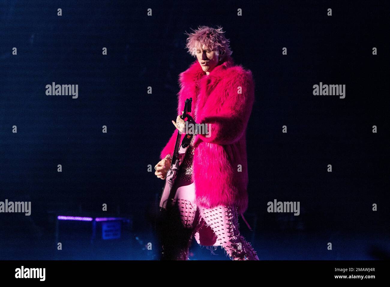 Machine Gun Kelly performs at FirstEnergy Stadium on Saturday, Aug. 13 ...