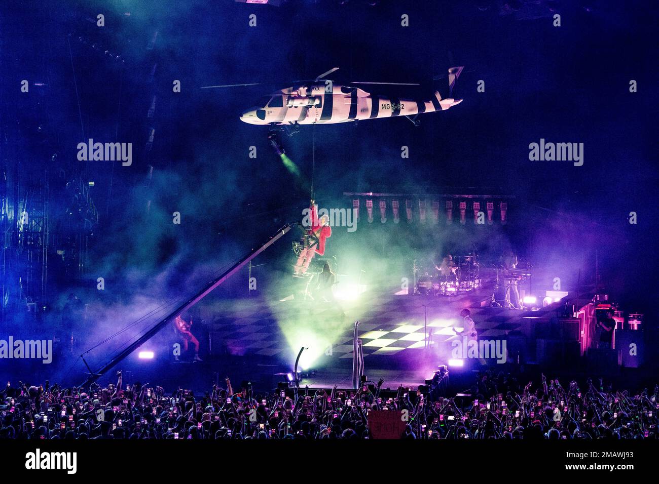 Machine Gun Kelly performs at FirstEnergy Stadium on Saturday, Aug. 13 ...