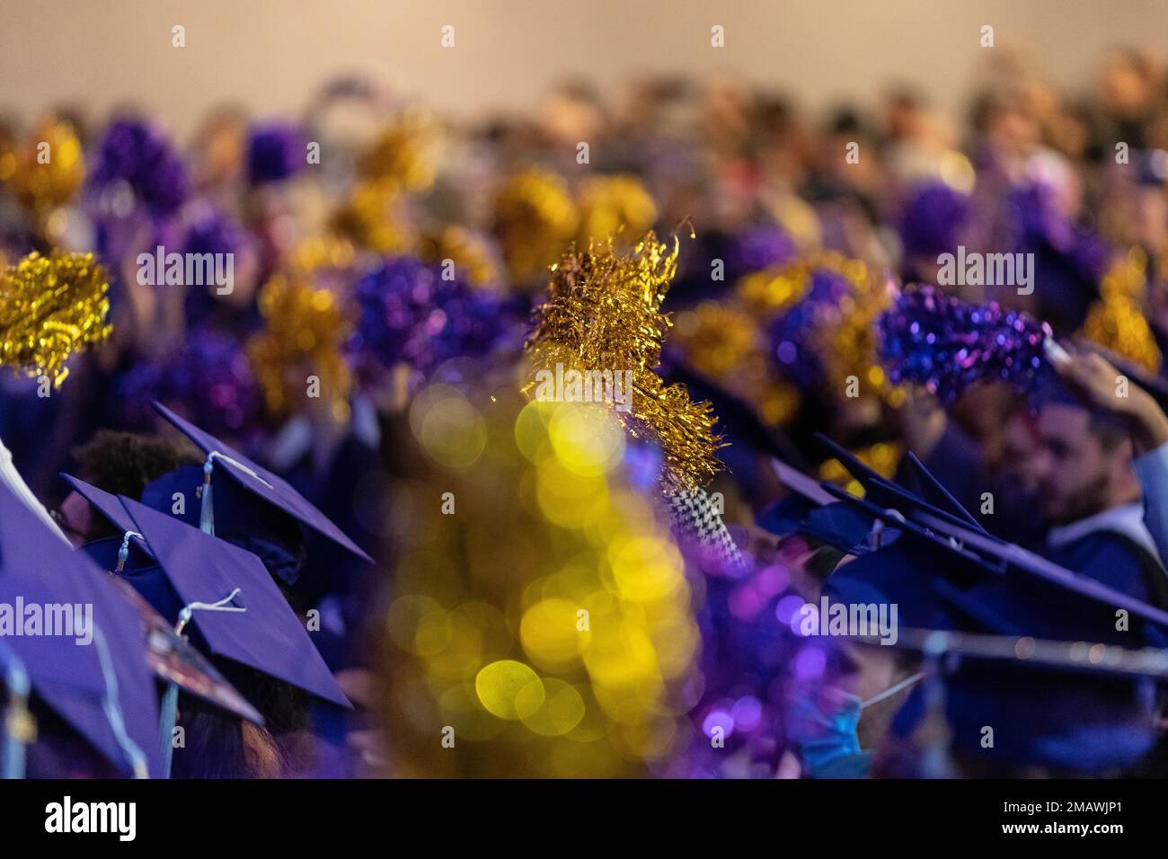 Atmosphere during winter commencement at Hunter College of City ...