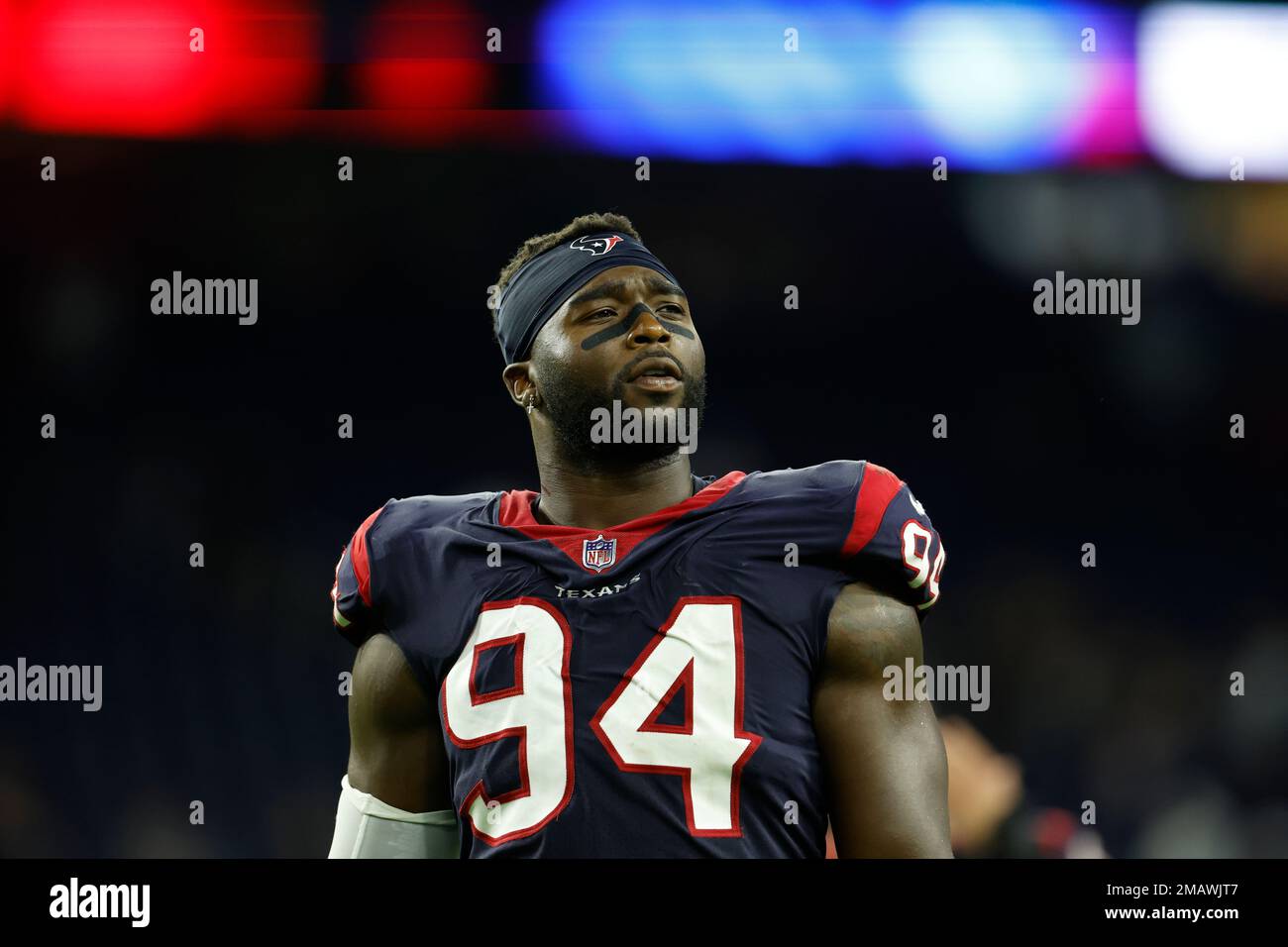 Houston Texans defensive lineman Demone Harris (94) walks off the field ...