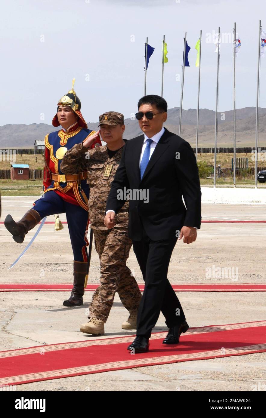 Mongolian President, Ukhnaagiin Khürelsükh takes part in the Khaan ...