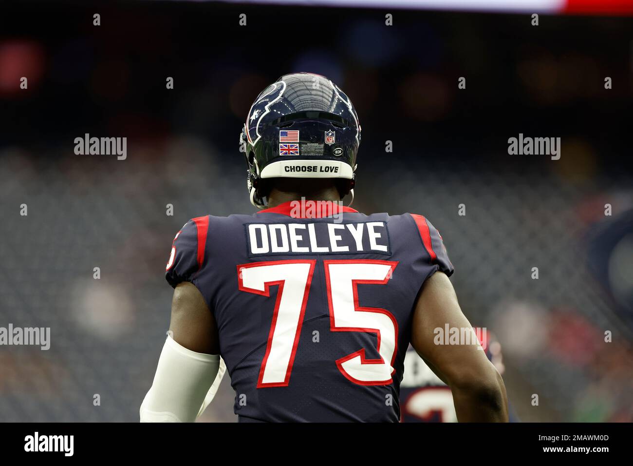 Houston Texans defensive lineman Adedayo Odeleye (75) seen from the ...