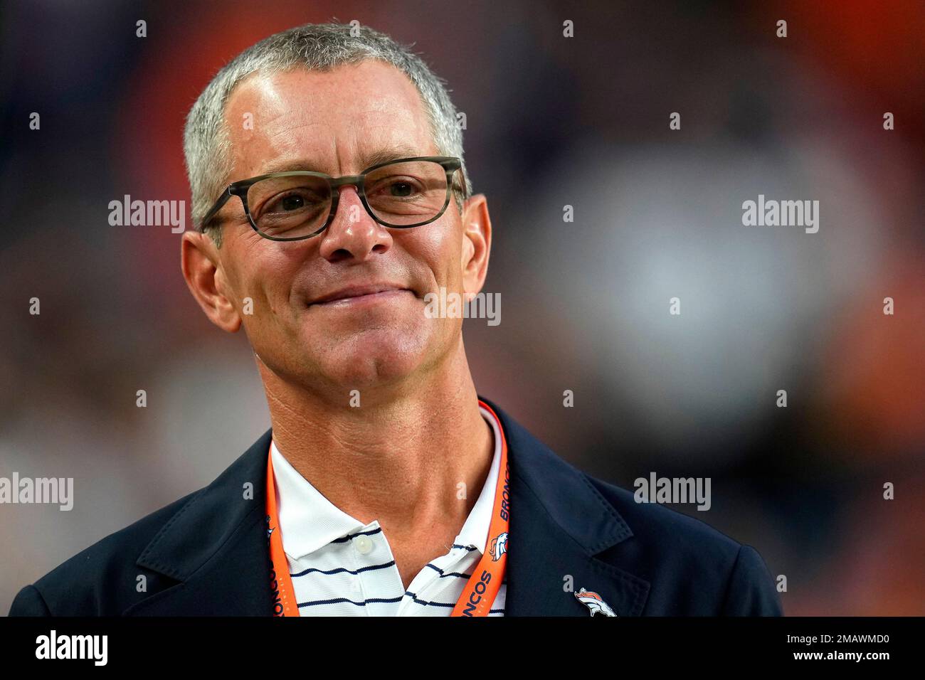 Denver Broncos Chief Executive Officer Greg Penner watches from the ...