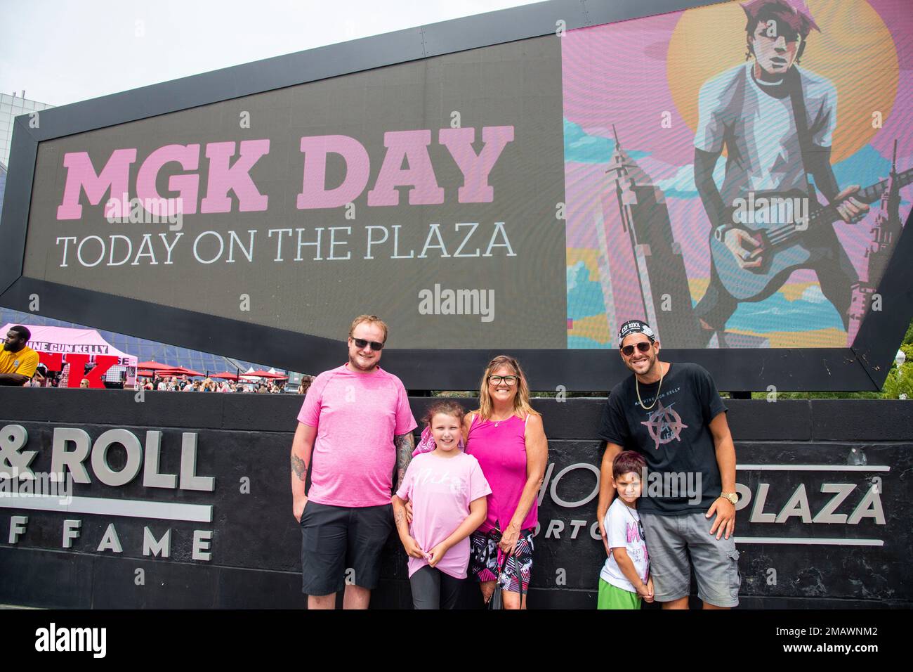 Concertgoers are seen during MGK Day at the Rock and Roll Hall of Fame ...