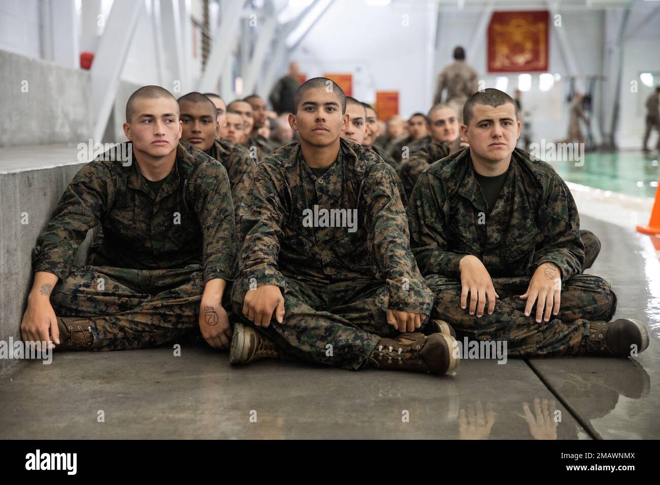 U.S. Marine Corps Recruits with Delta Company, First Recruit Training ...