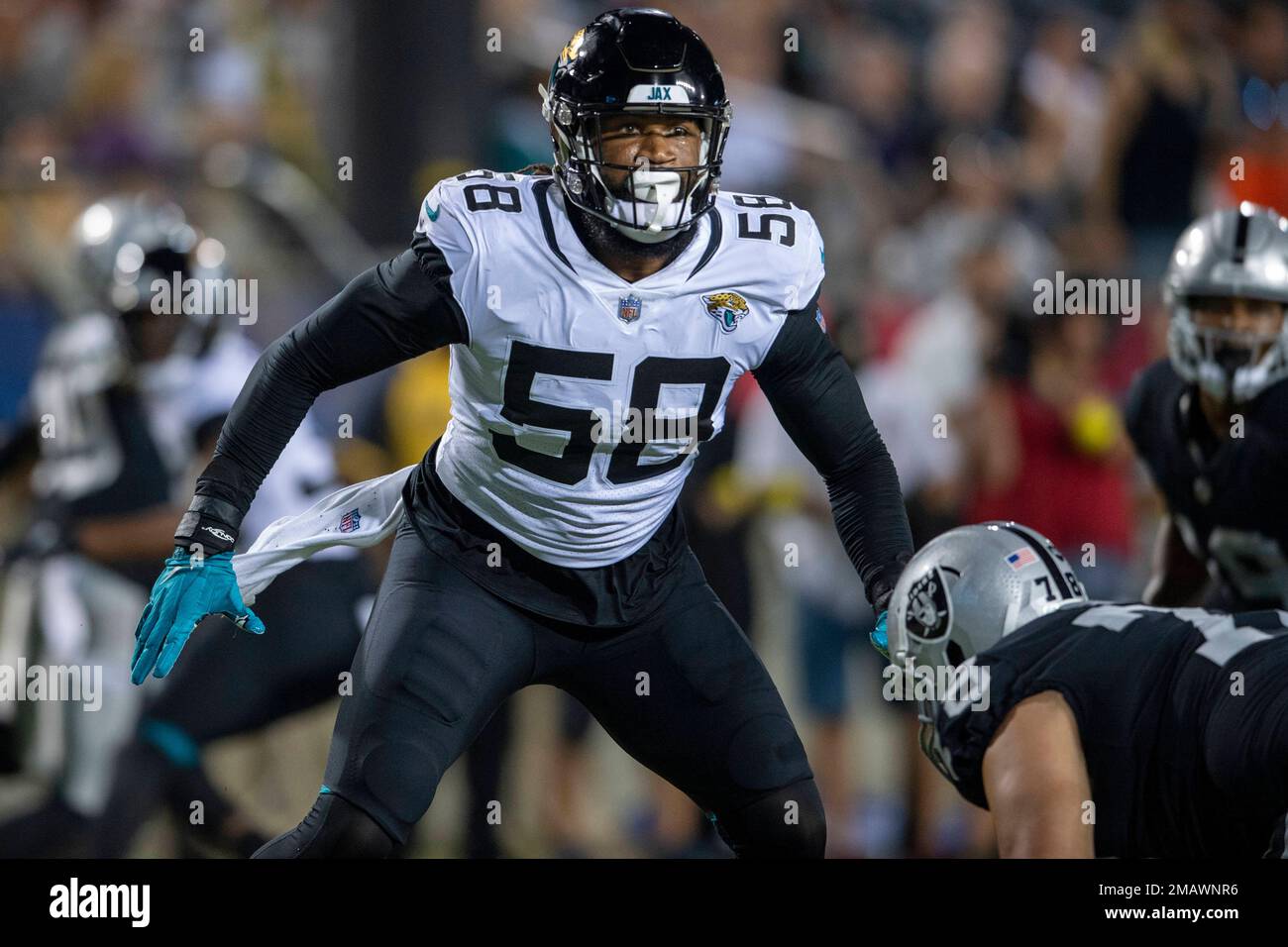 Jacksonville Jaguars linebacker Wyatt Ray rushes during the second half ...